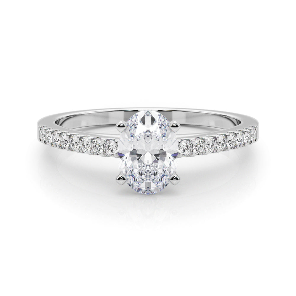 The Alarisse – Oval Cut Diamond Engagement Ring | OKG Jewelry