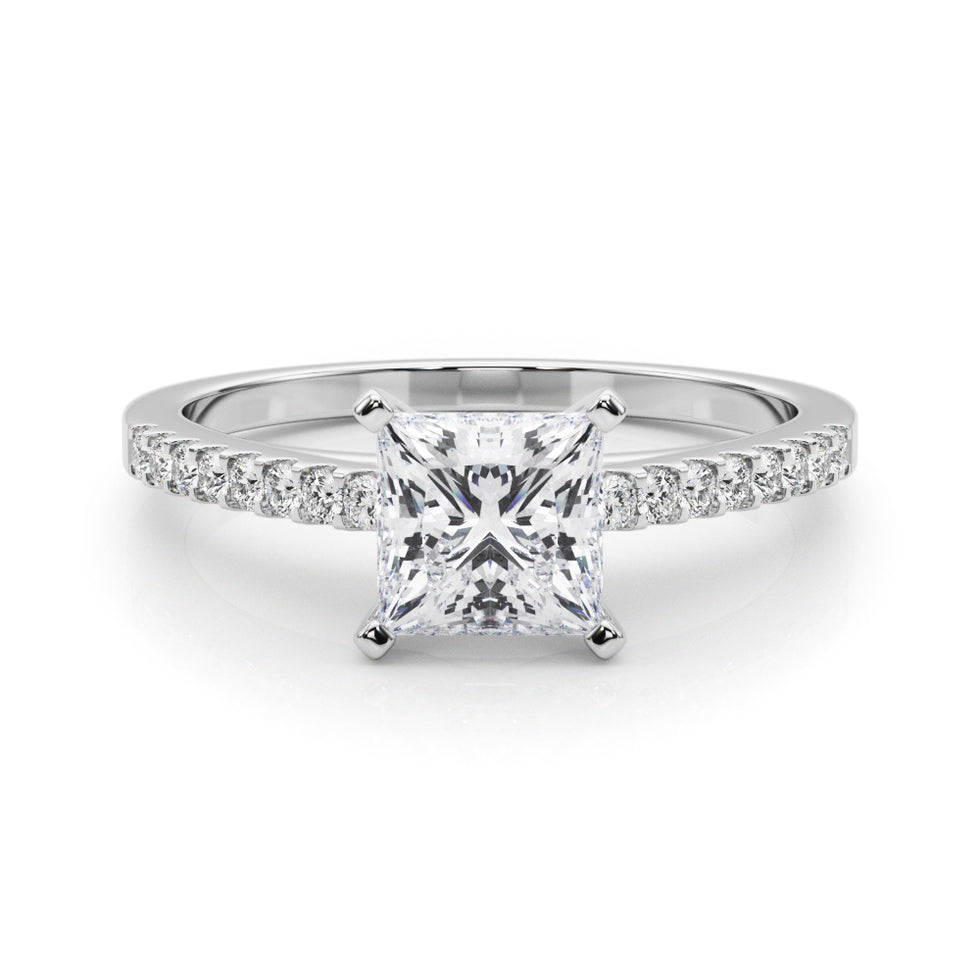 The Alarisse – Princess Cut Diamond Engagement Ring | OKG Jewelry