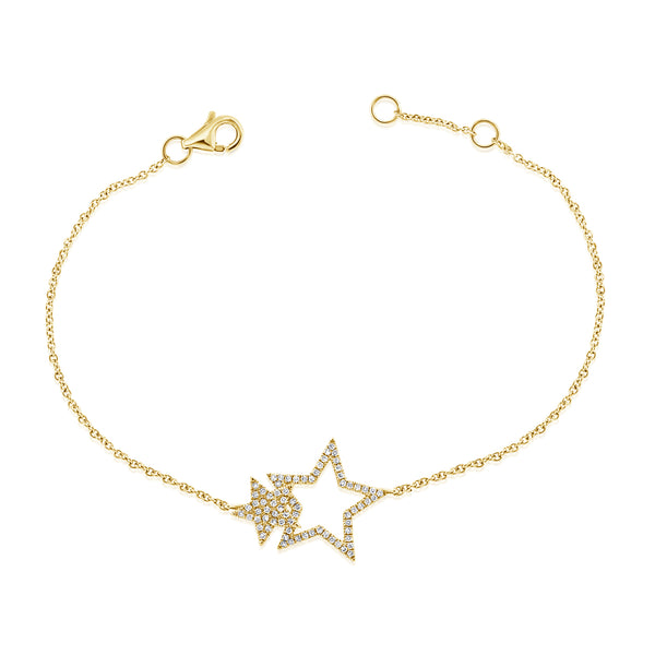 14K Gold Star Chain Bracelet – OKG Jewelry